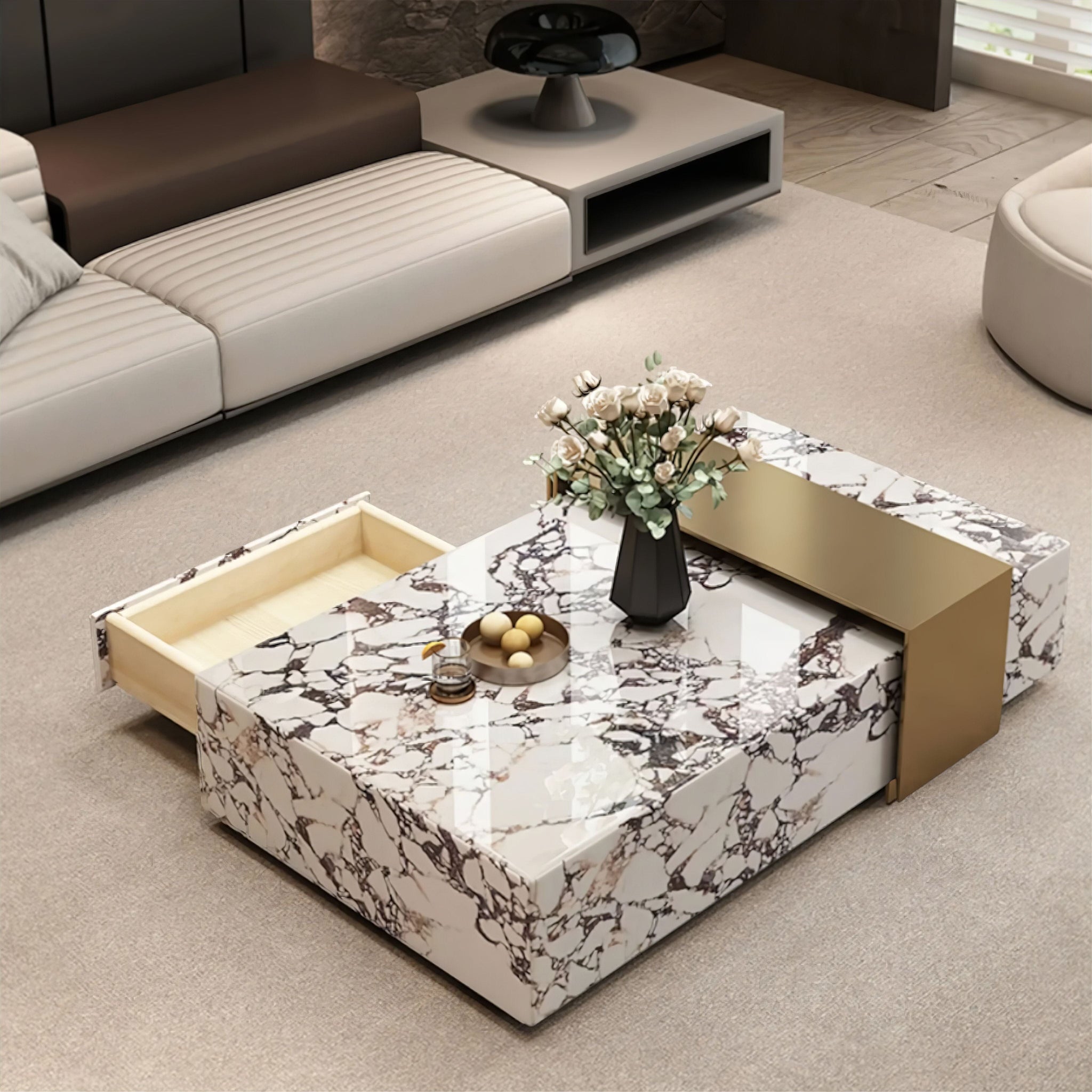 Alphonse Marble Coffee Table | Victoria Queen