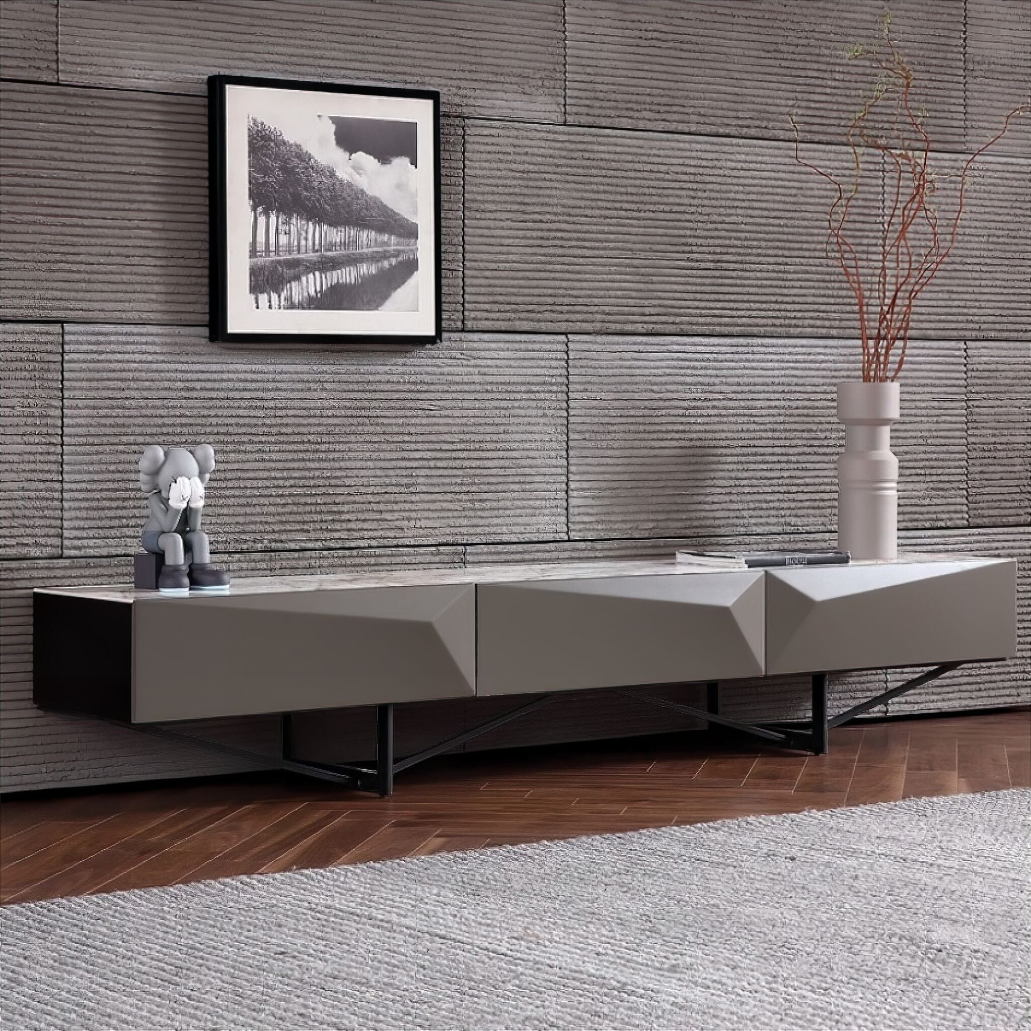 Slate TV Cabinet | Light Luxury and Minimalist Italian Style – Victoria ...