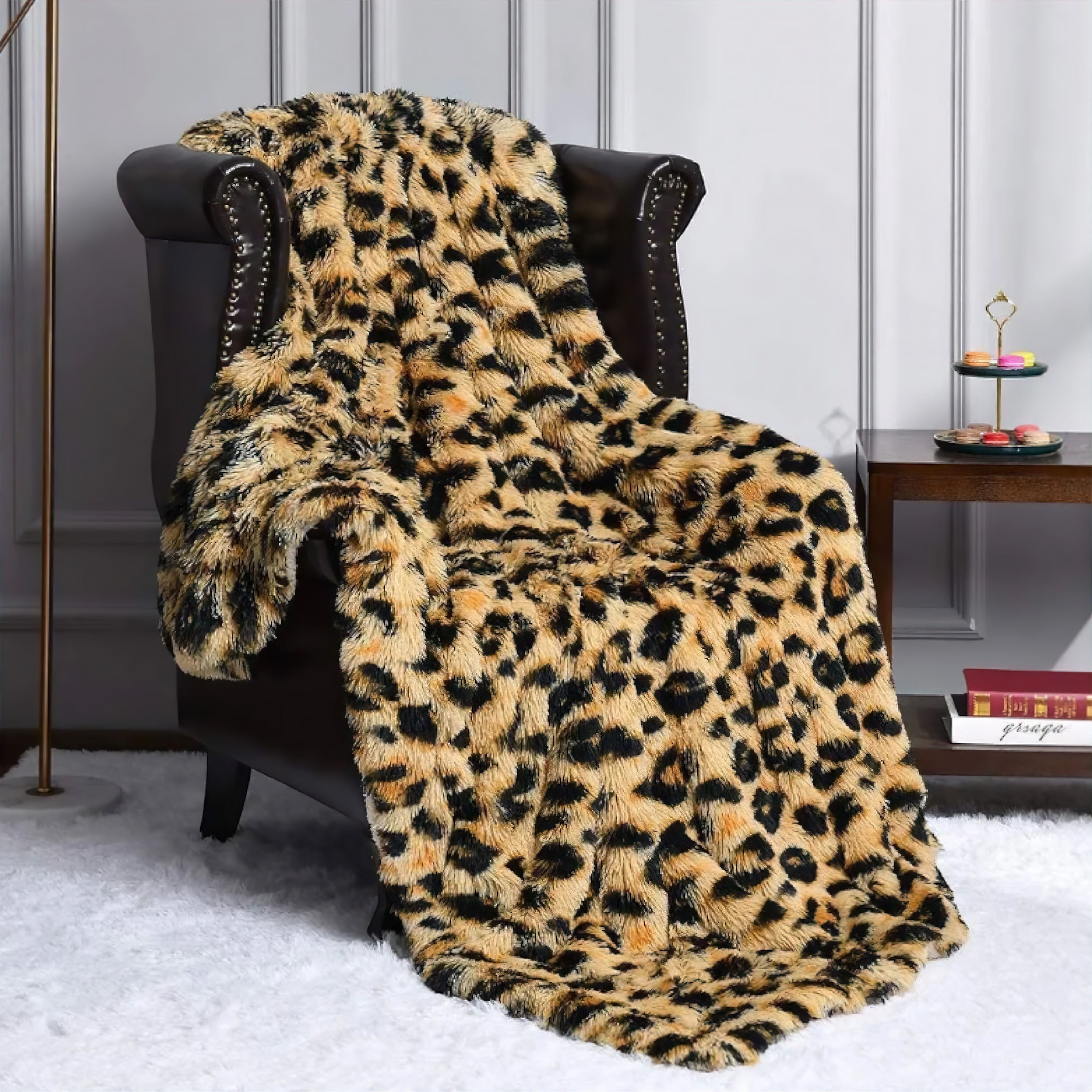 Luxury Leopard Throw Blanket | Thick Furry Sofa Cover – Victoria Queen