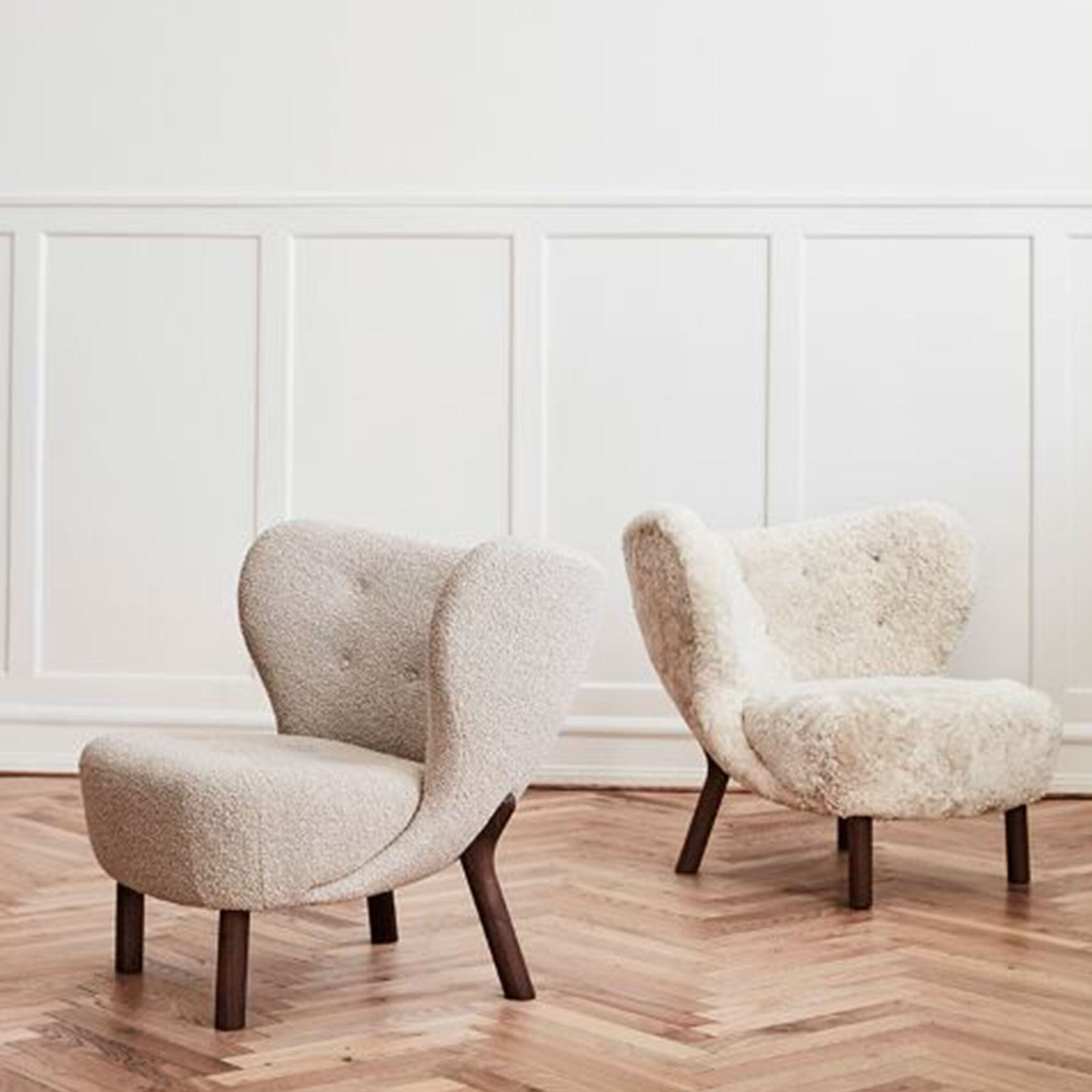 Retro Lamb Wool Lounge Chair | Nordic Lazy Low Chair for Living Room ...
