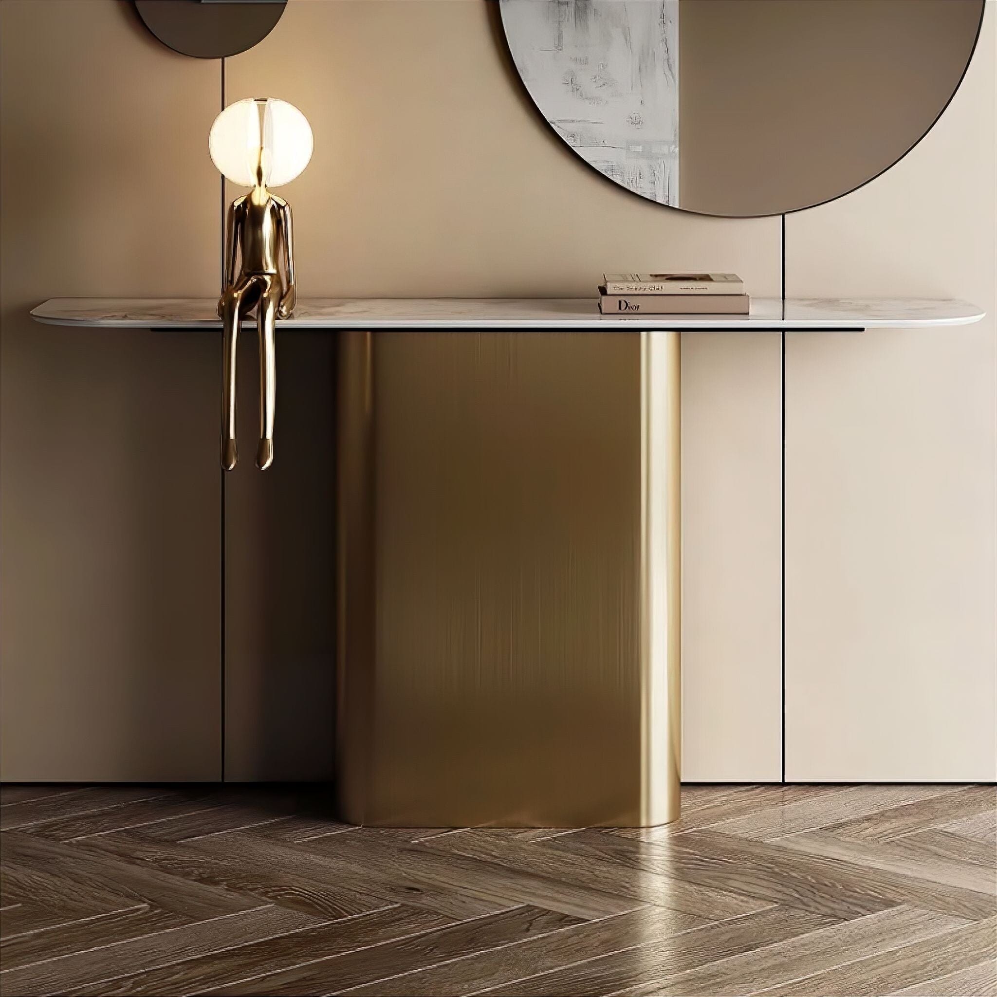 Penelope Slate Console Table | Italian Metal Entrance Console Table ...