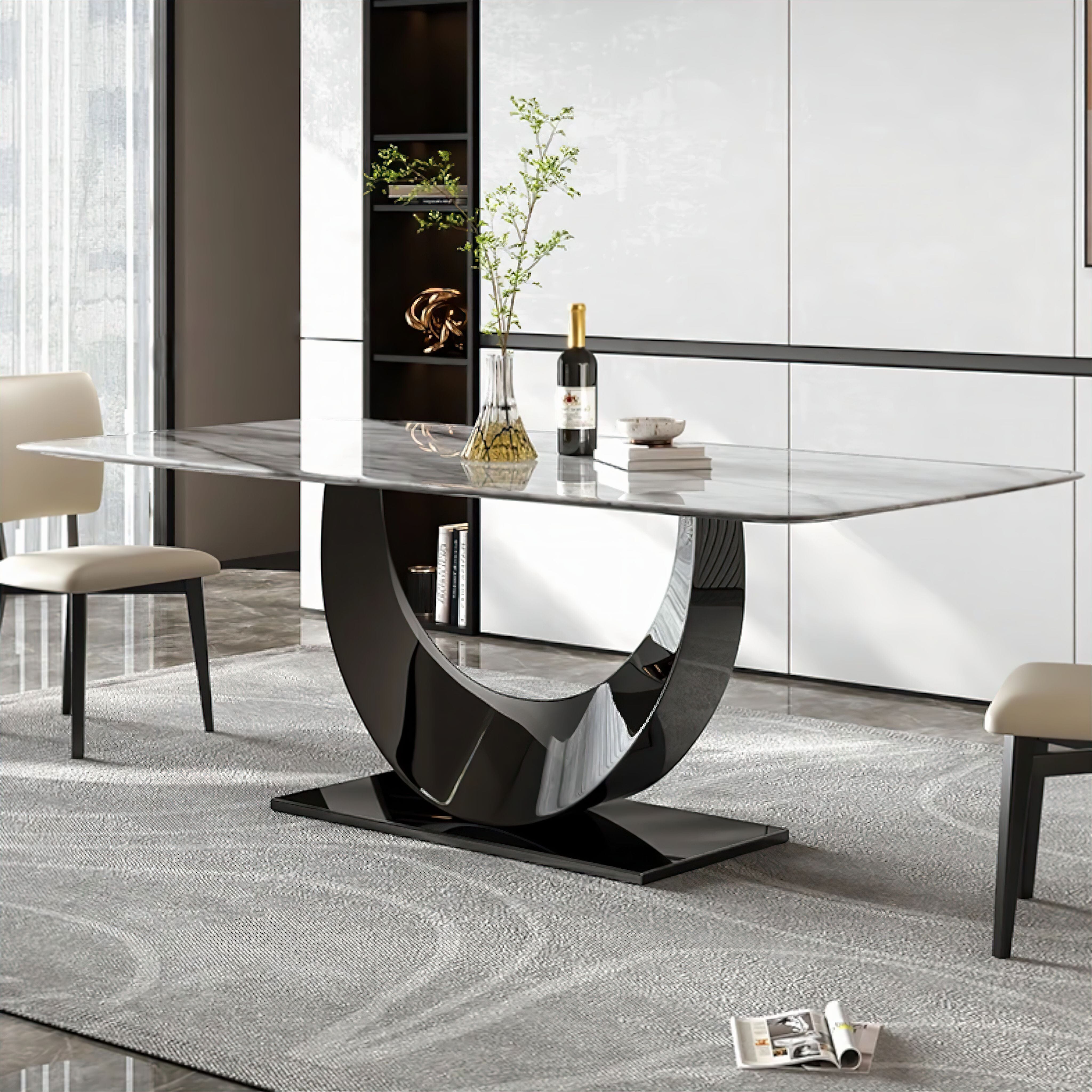 Silvia Marble Dining Table | Luxury Marble Center Dining Table ...