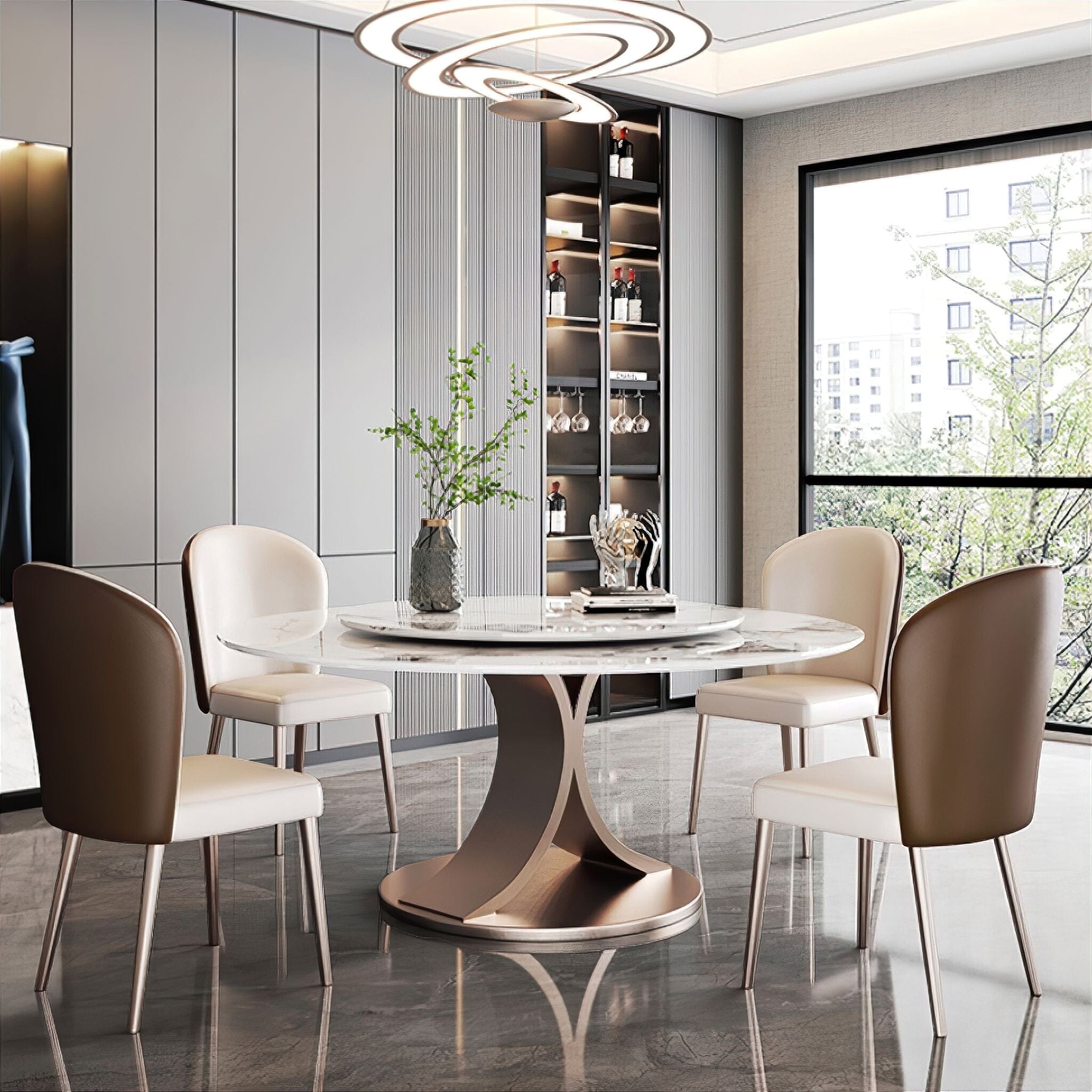 Round Luxury Slate Dining Table | Living Room Furniture – Victoria Queen