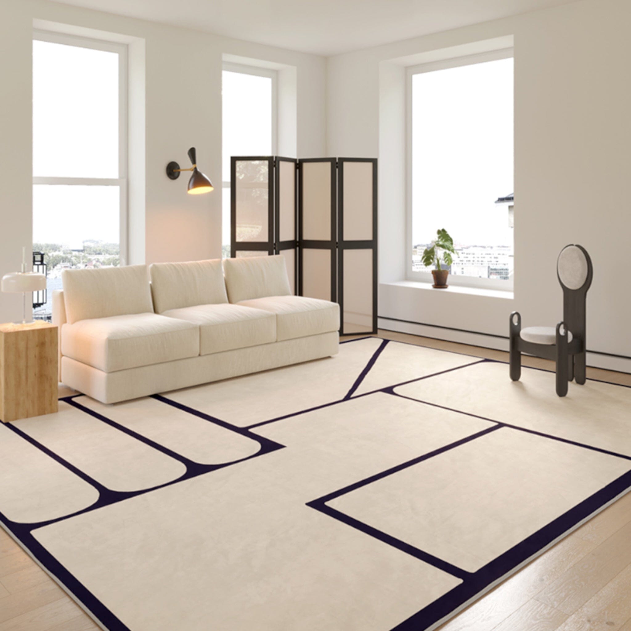 Luxury Living Room Carpet | Modern Nordic Large Area Decorative Rug ...